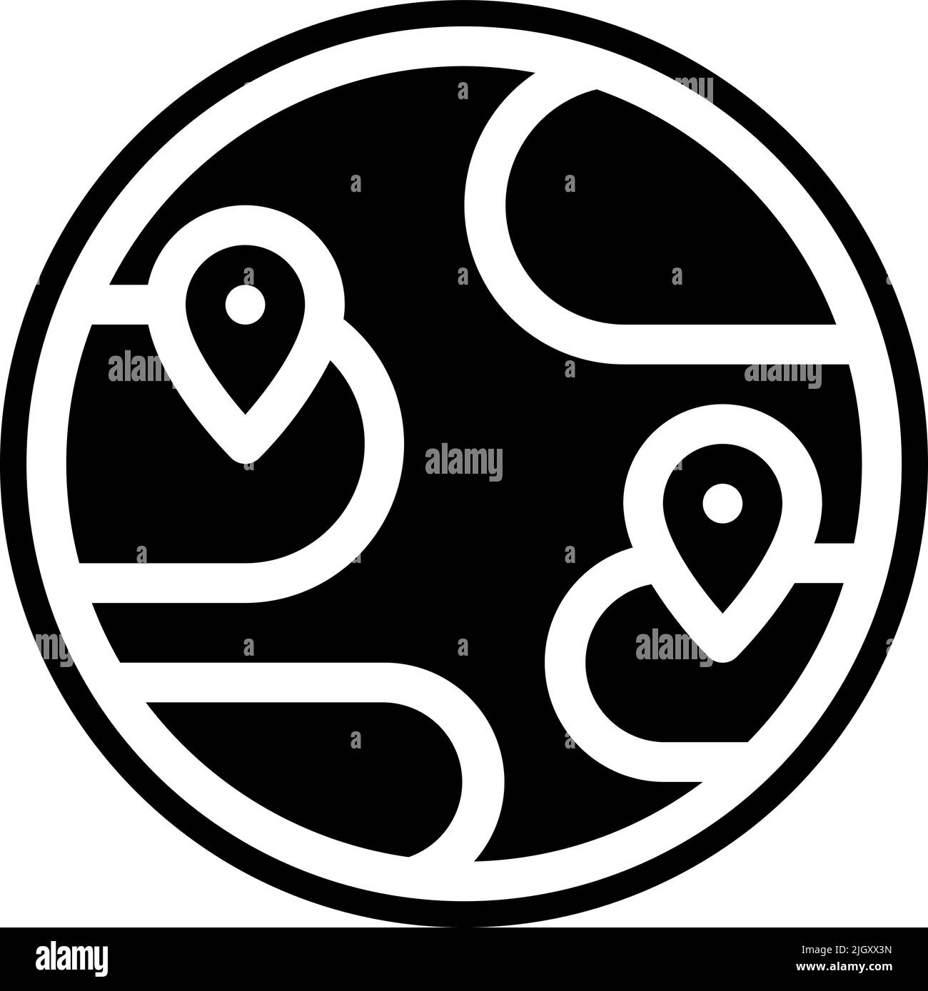 Global logistics outline icon Black and White Stock Photos & Images - Alamy