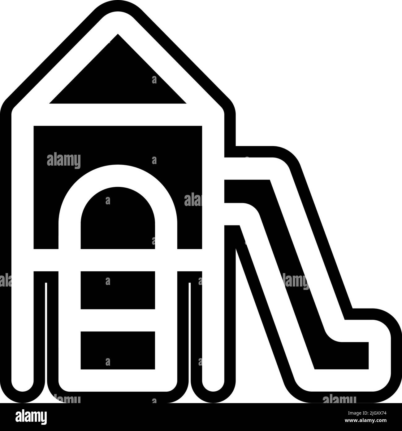 Kids playground flat line Stock Vector Images - Alamy