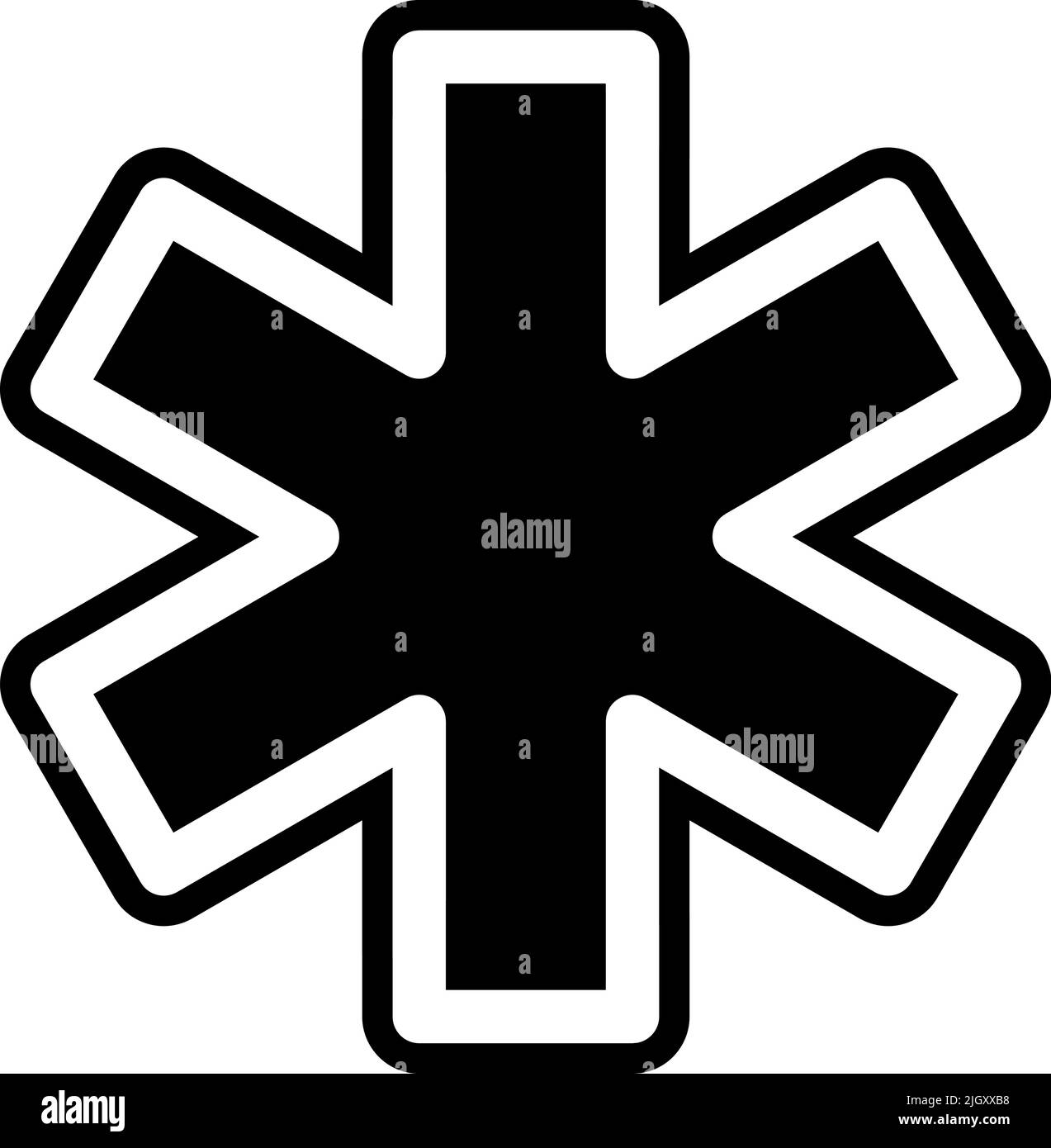 Mathematics science and medicine star of life icon Stock Vector Image ...