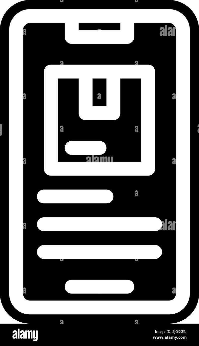 Logistics and deliveries mobile receipt icon Stock Vector Image & Art ...