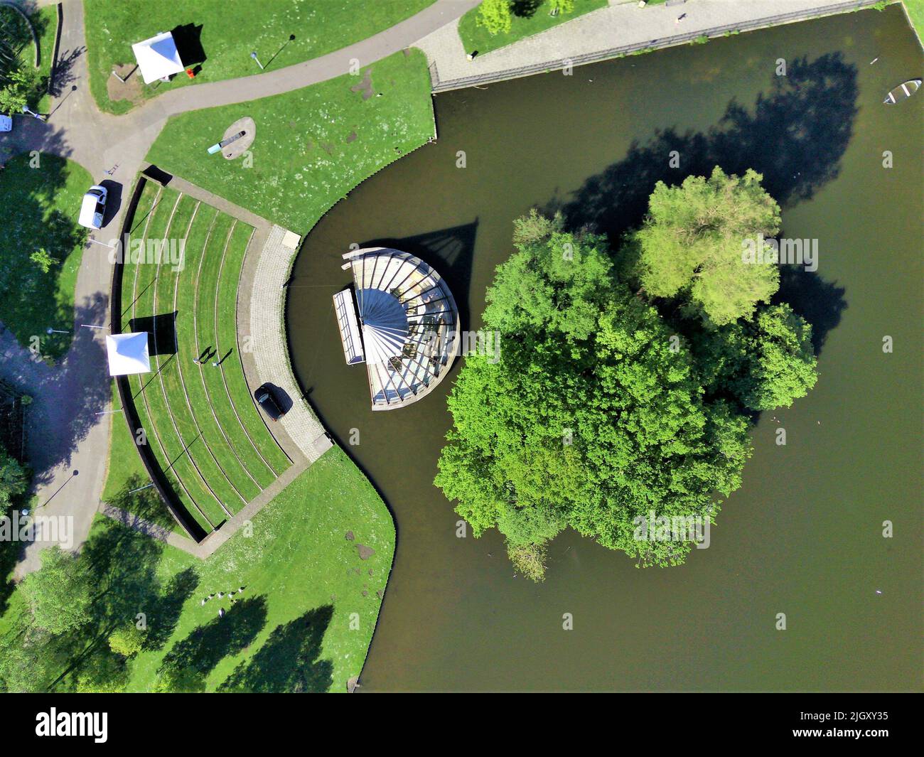 A floating island in park in the Netherlands Stock Photo - Alamy