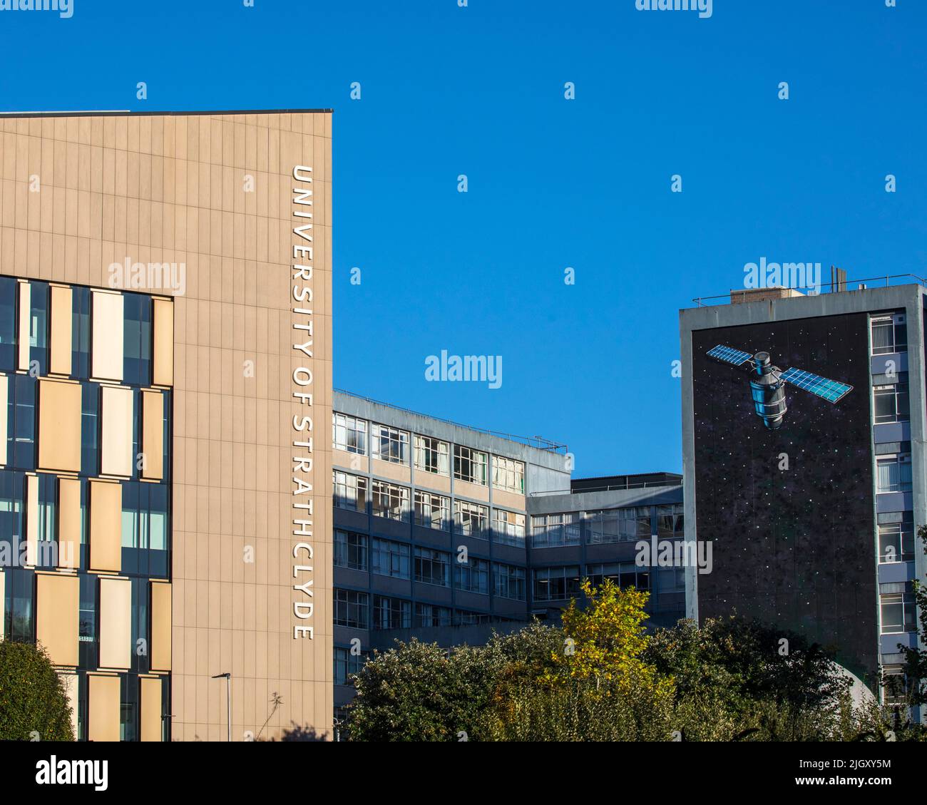 Glasgow, Scotland - October 15th 2021: A view of the University of ...