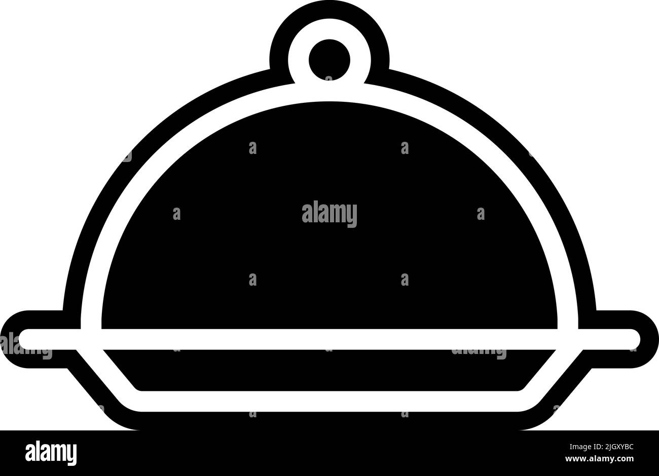 Chef metal cloche lid Stock Vector Images - Alamy