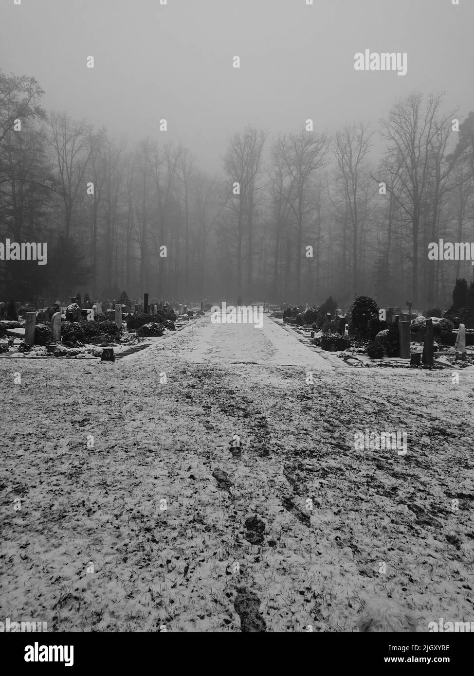 Frost cemetery Black and White Stock Photos & Images - Alamy