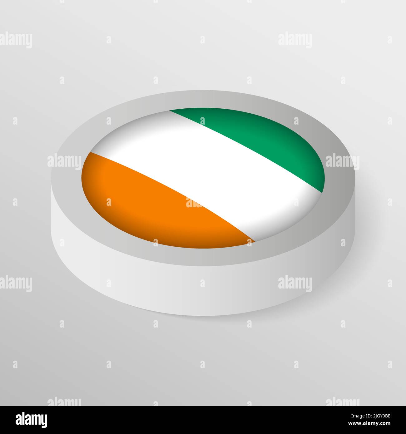 EPS10 Vector Patriotic shield with flag of IvoryCoast. An element of ...