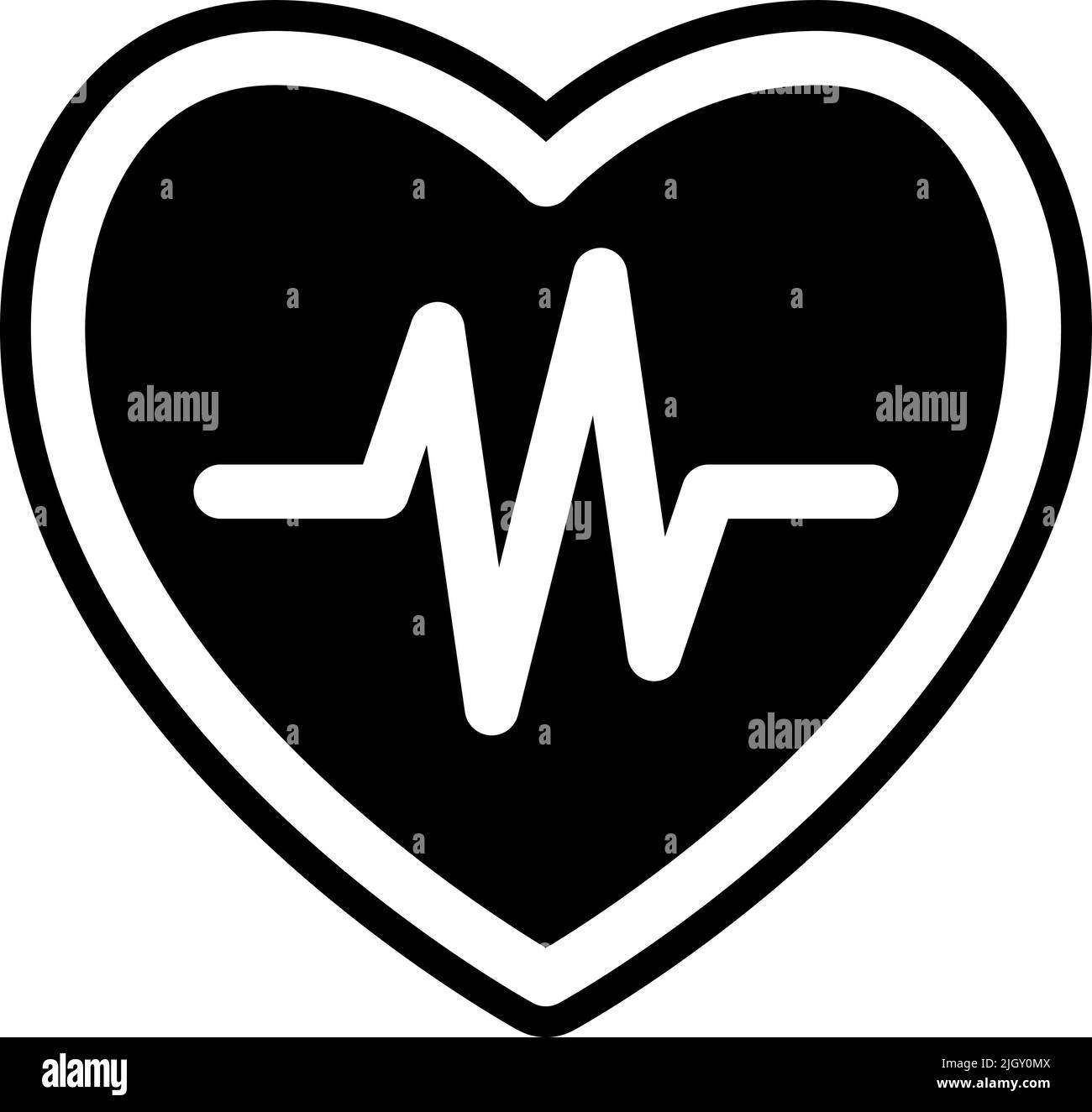 Mathematics science and medicine heartbeat icon Stock Vector Image ...