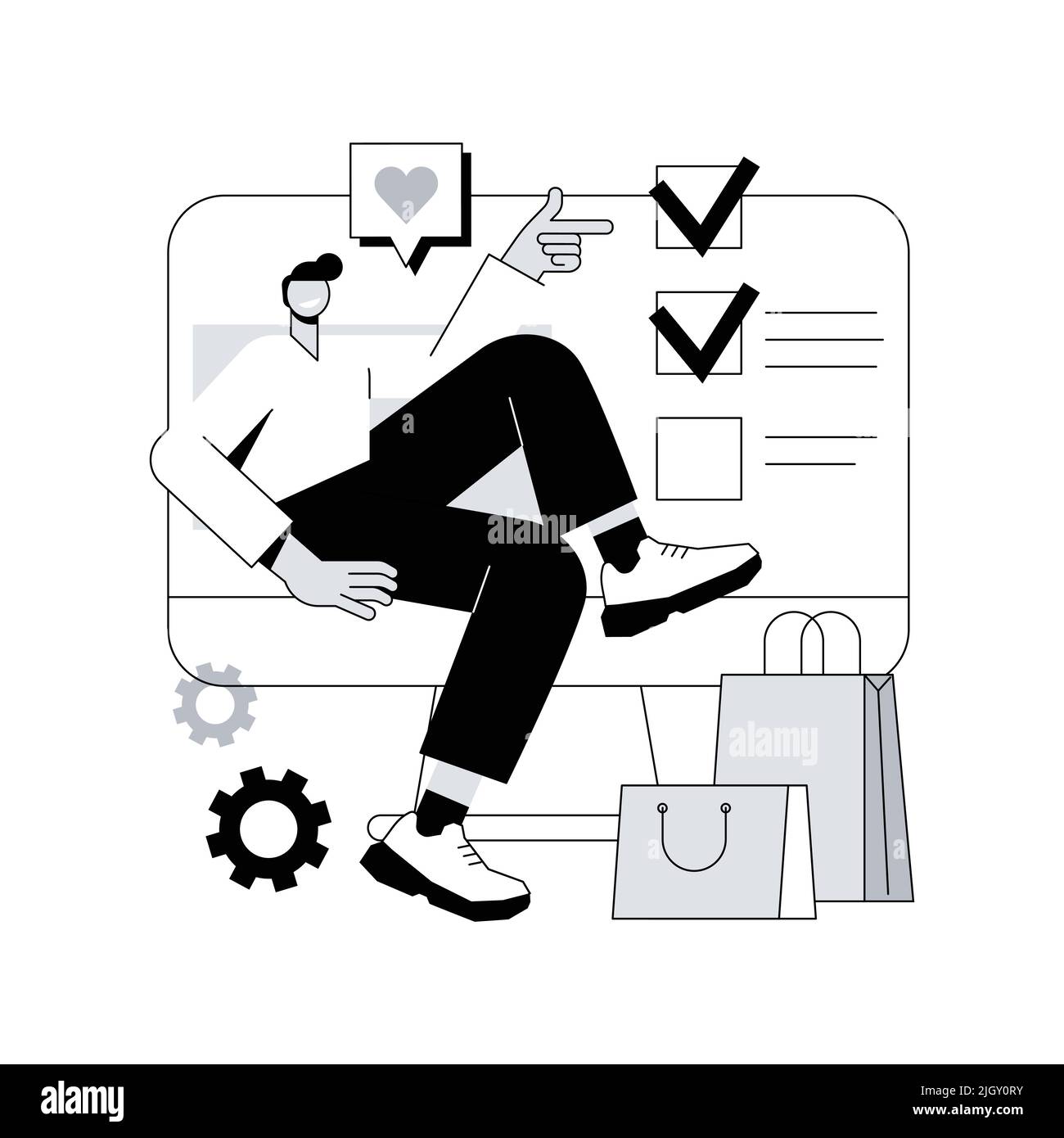 My orders list abstract concept vector illustration. Shopping list ID ...