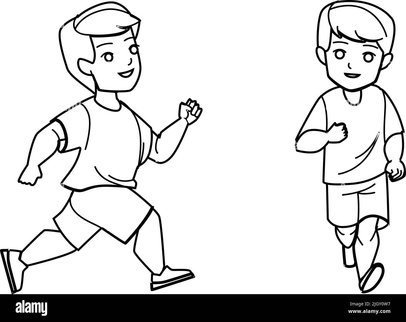run boy vector Stock Vector Image & Art - Alamy