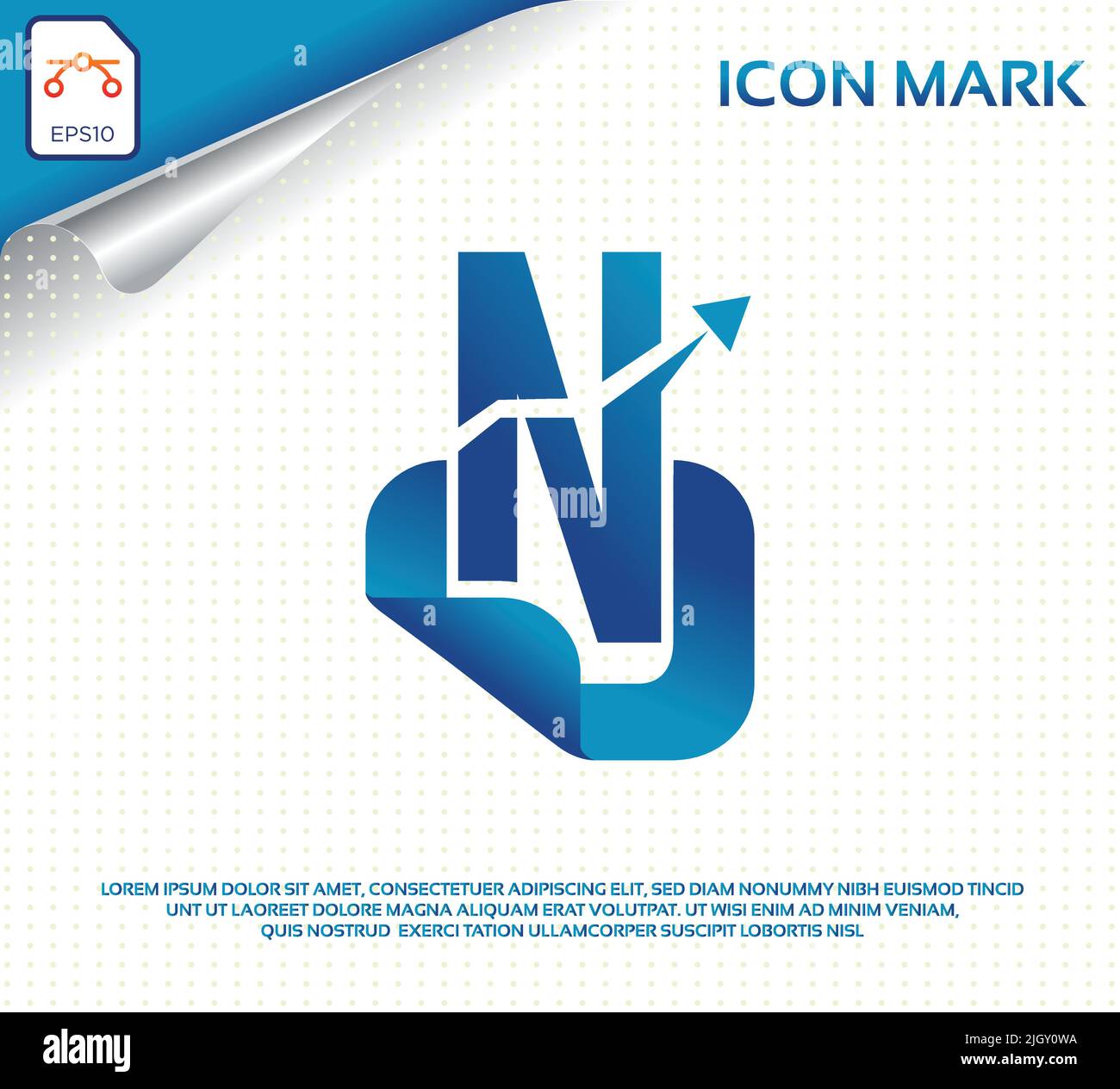 Creative letter n modern digital travel logo Stock Vector Image & Art ...