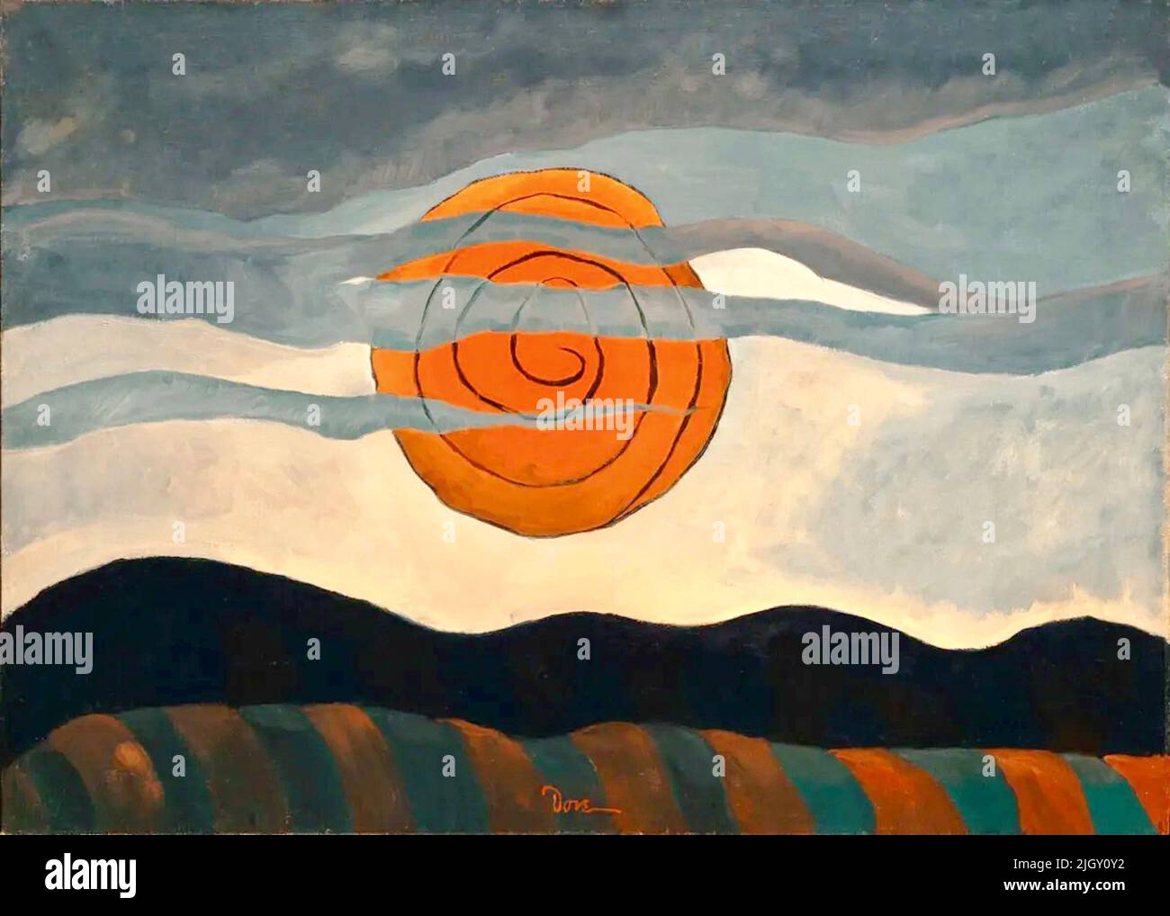 Arthur Dove - Red Sun - 1935 Stock Photo - Alamy