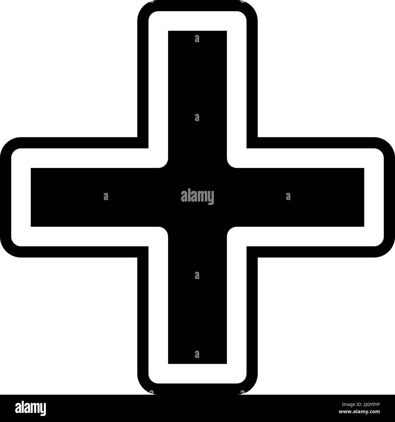 Mathematics science and medicine red cross icon Stock Vector Image ...