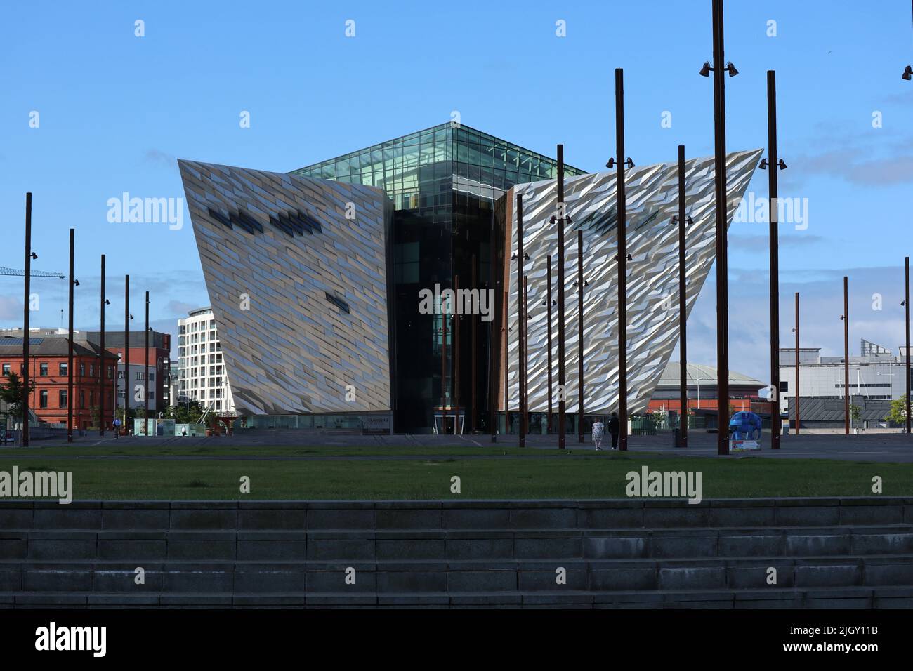 Titanic Belfast museum from the Olympic slipway Stock Photo - Alamy