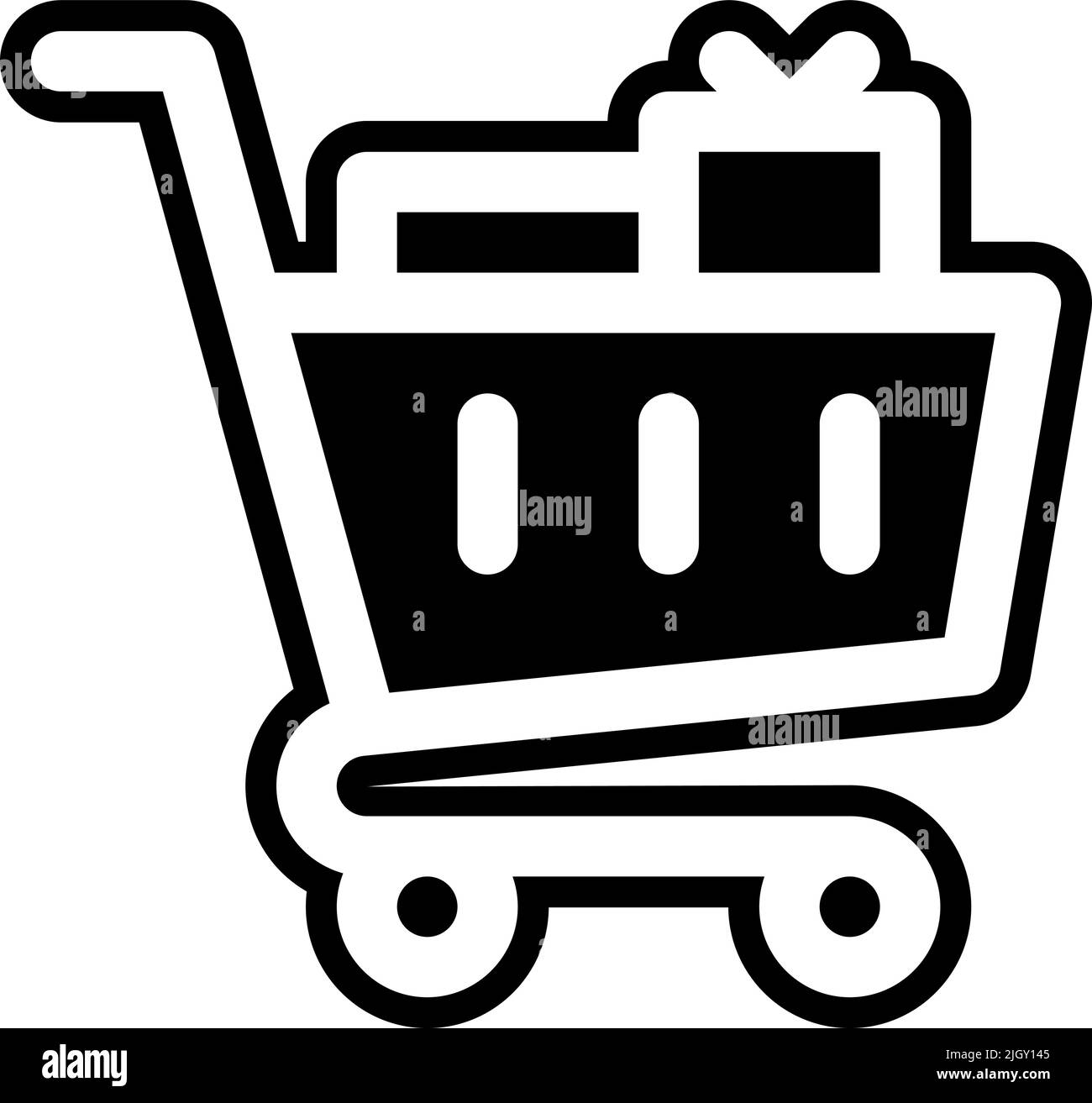 Customer with trolley Black and White Stock Photos & Images - Alamy