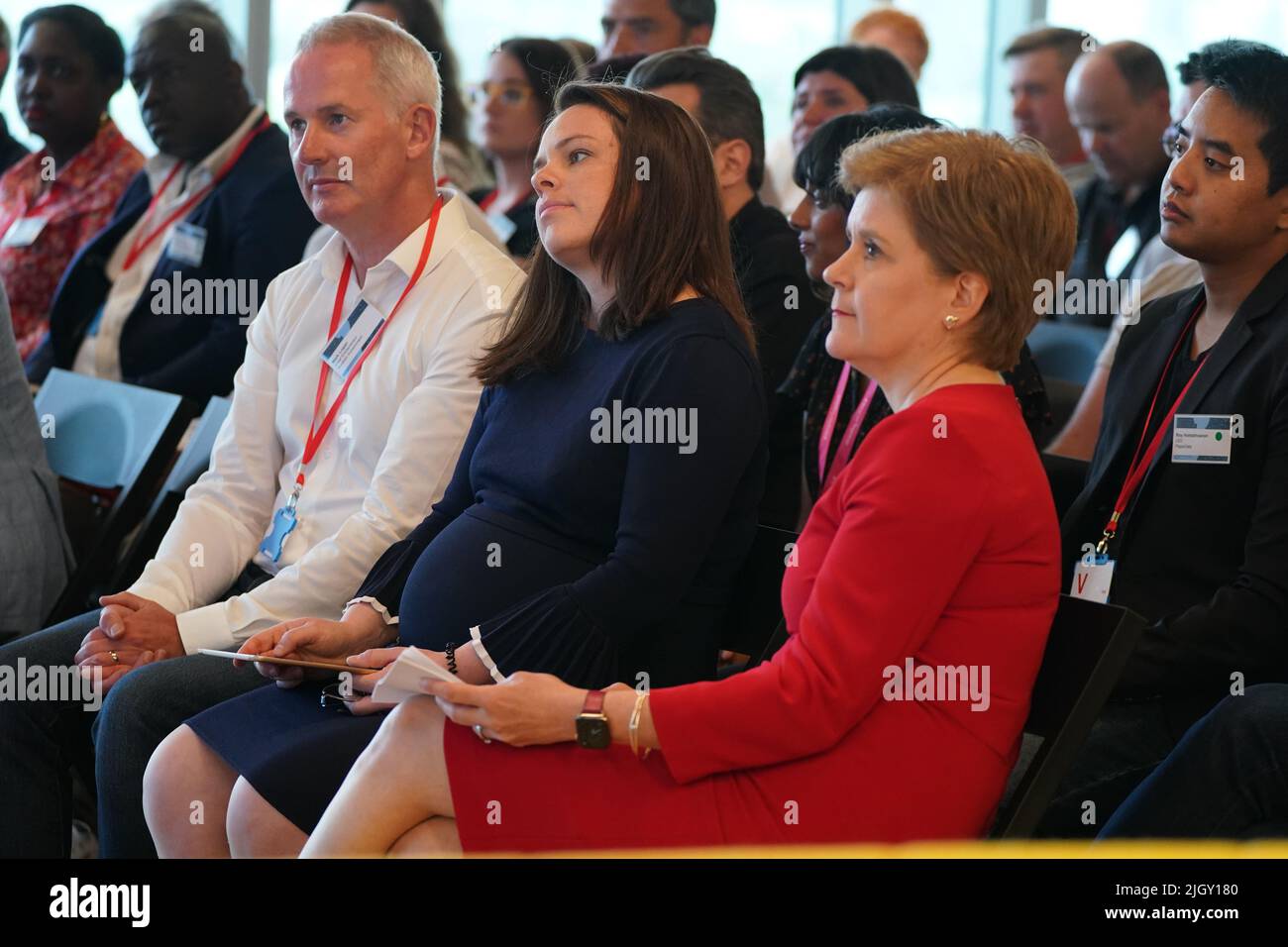 First Minister Nicola Sturgeon with senior advisor Mark Logan (left ...