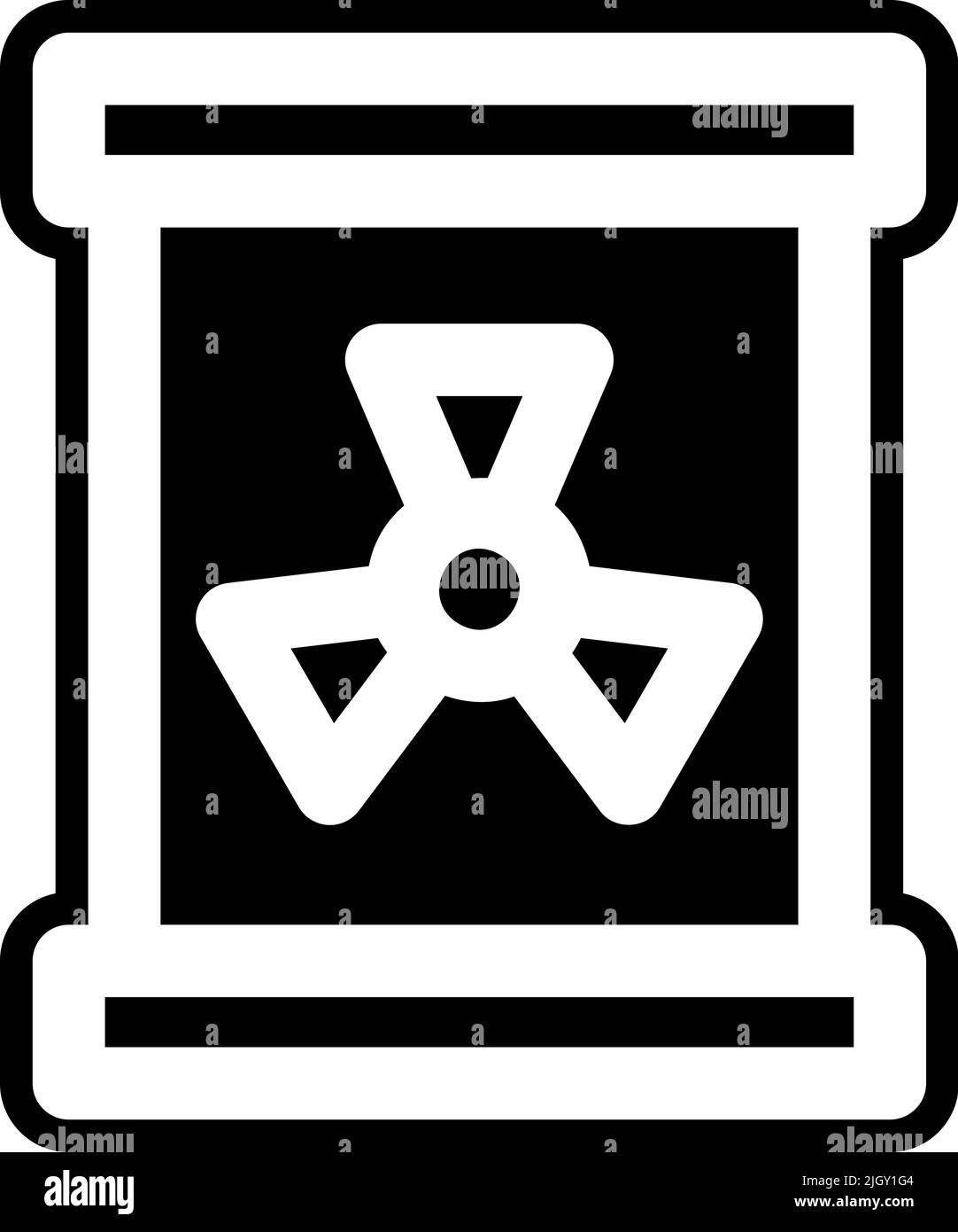 Radioactive sign icon flat Black and White Stock Photos & Images - Alamy