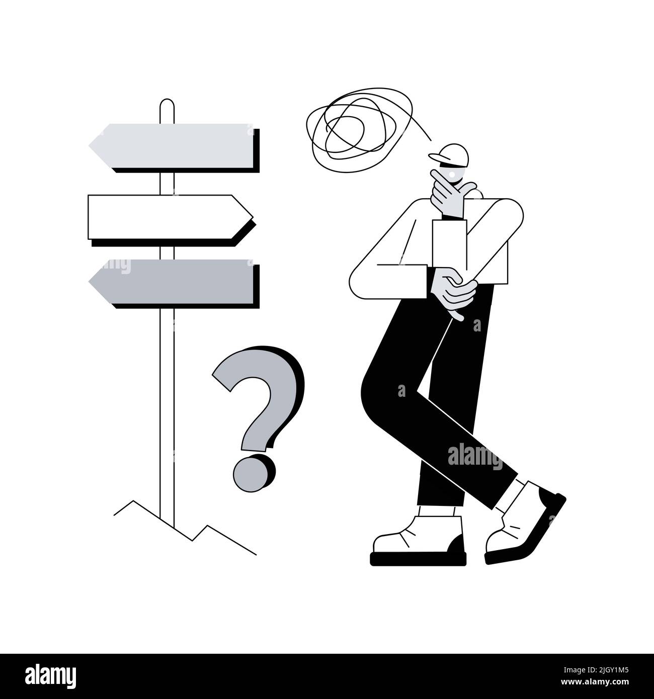 Confusion abstract concept vector illustration. Identity crisis ...