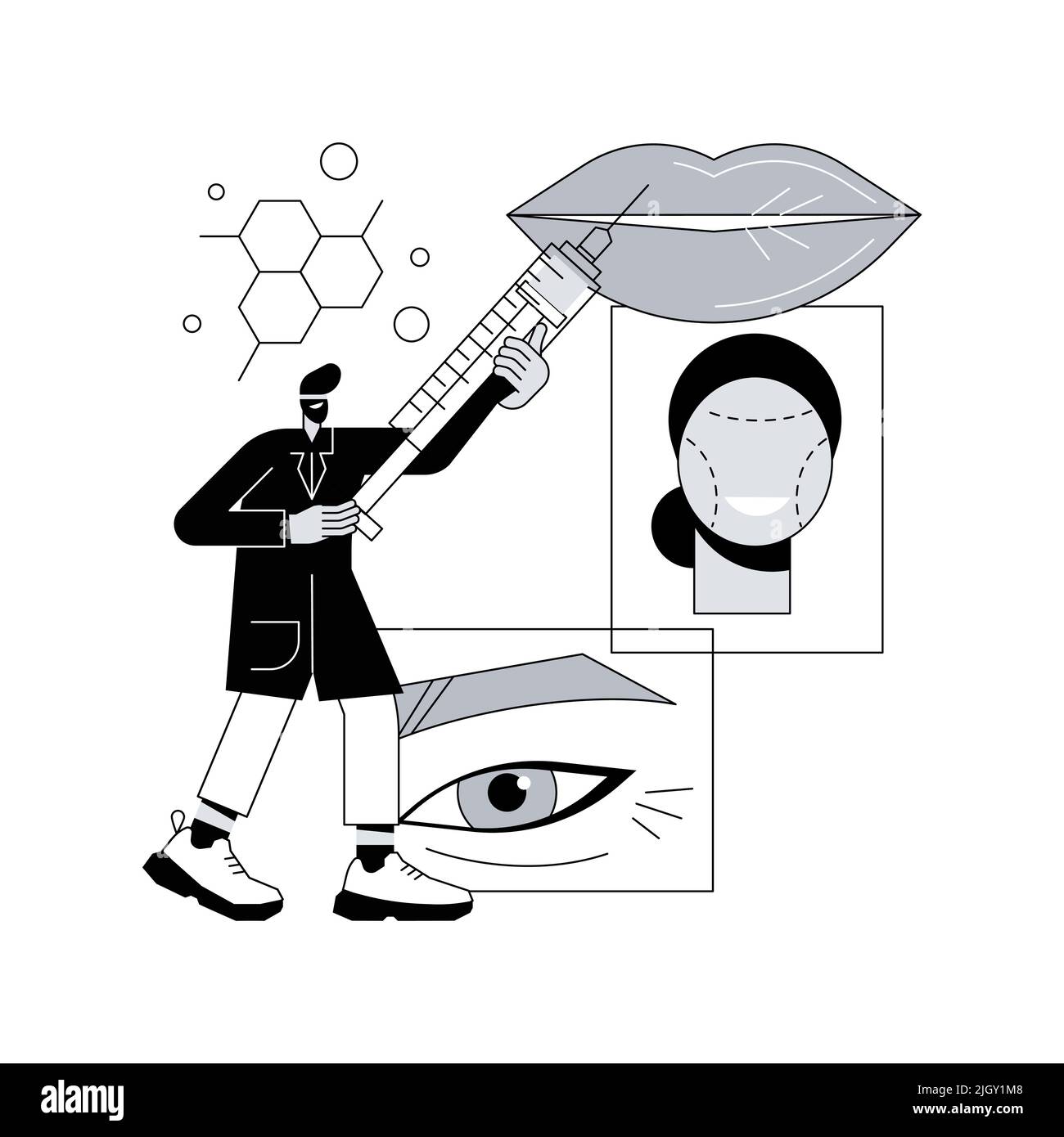 Beauty Injection Abstract Concept Vector Illustration Beauty Procedure