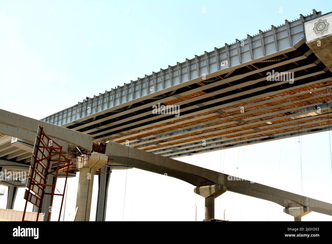 Cairo, Egypt, May 20 2022: A construction site of new projects in Egypt ...
