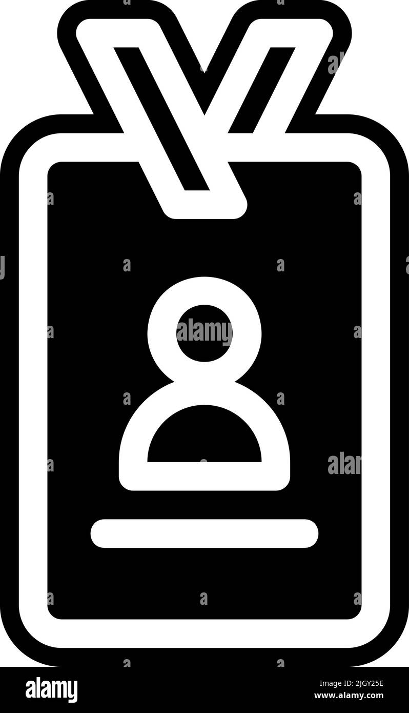 Business card template glyph Black and White Stock Photos & Images - Alamy