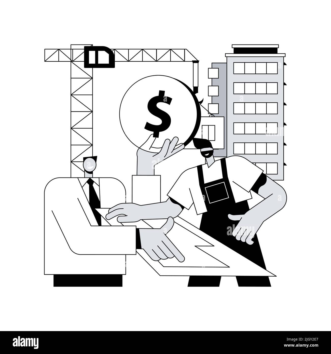 Property development abstract concept vector illustration. Real estate ...