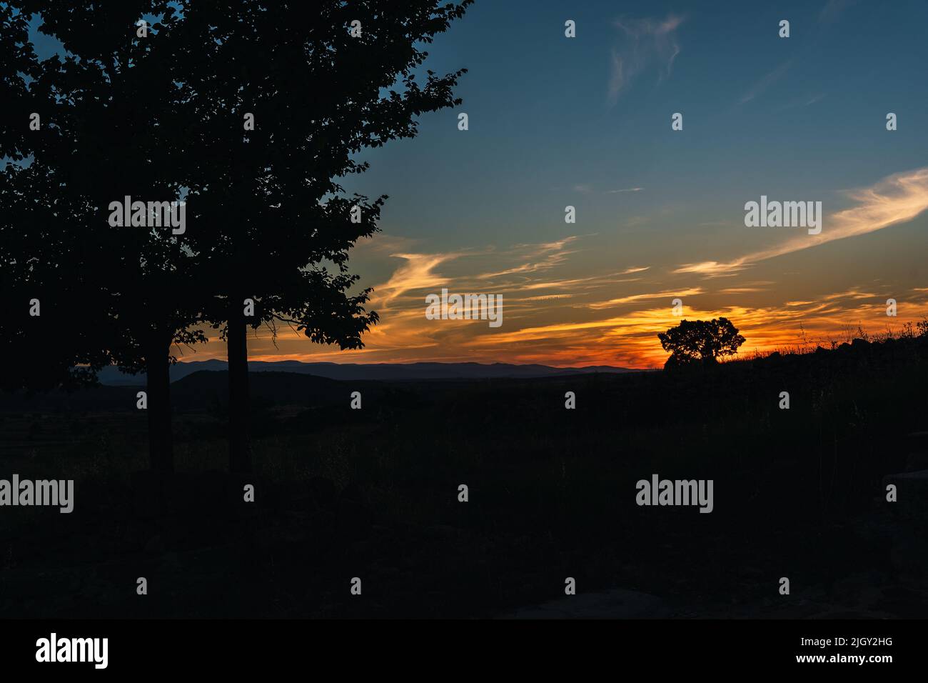 Sunset photography with clear sky Stock Photo - Alamy