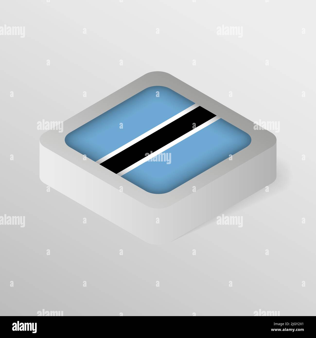 EPS10 Vector Patriotic shield with flag of Botswana. An element of ...
