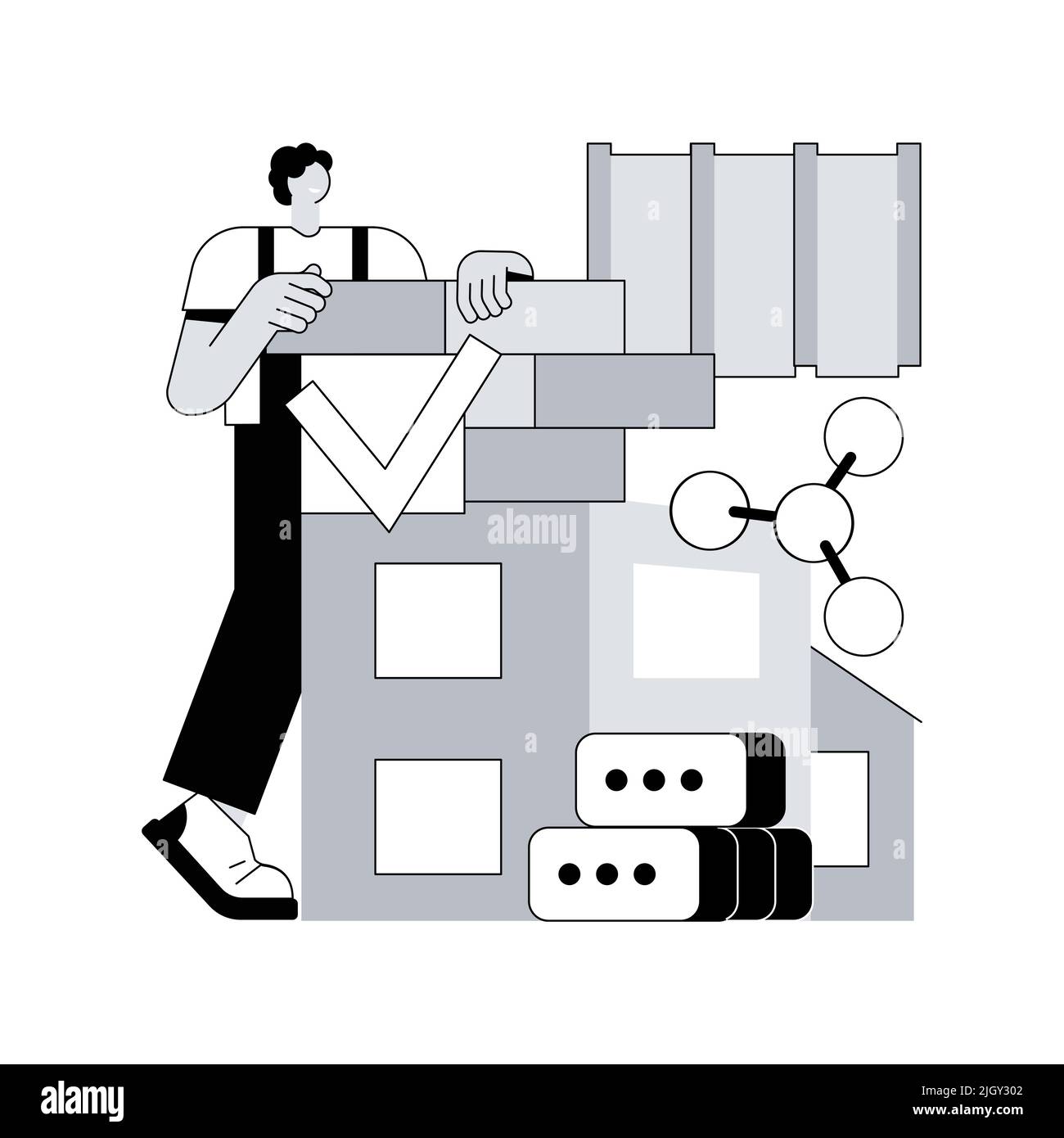 Innovative construction materials abstract concept vector illustration ...