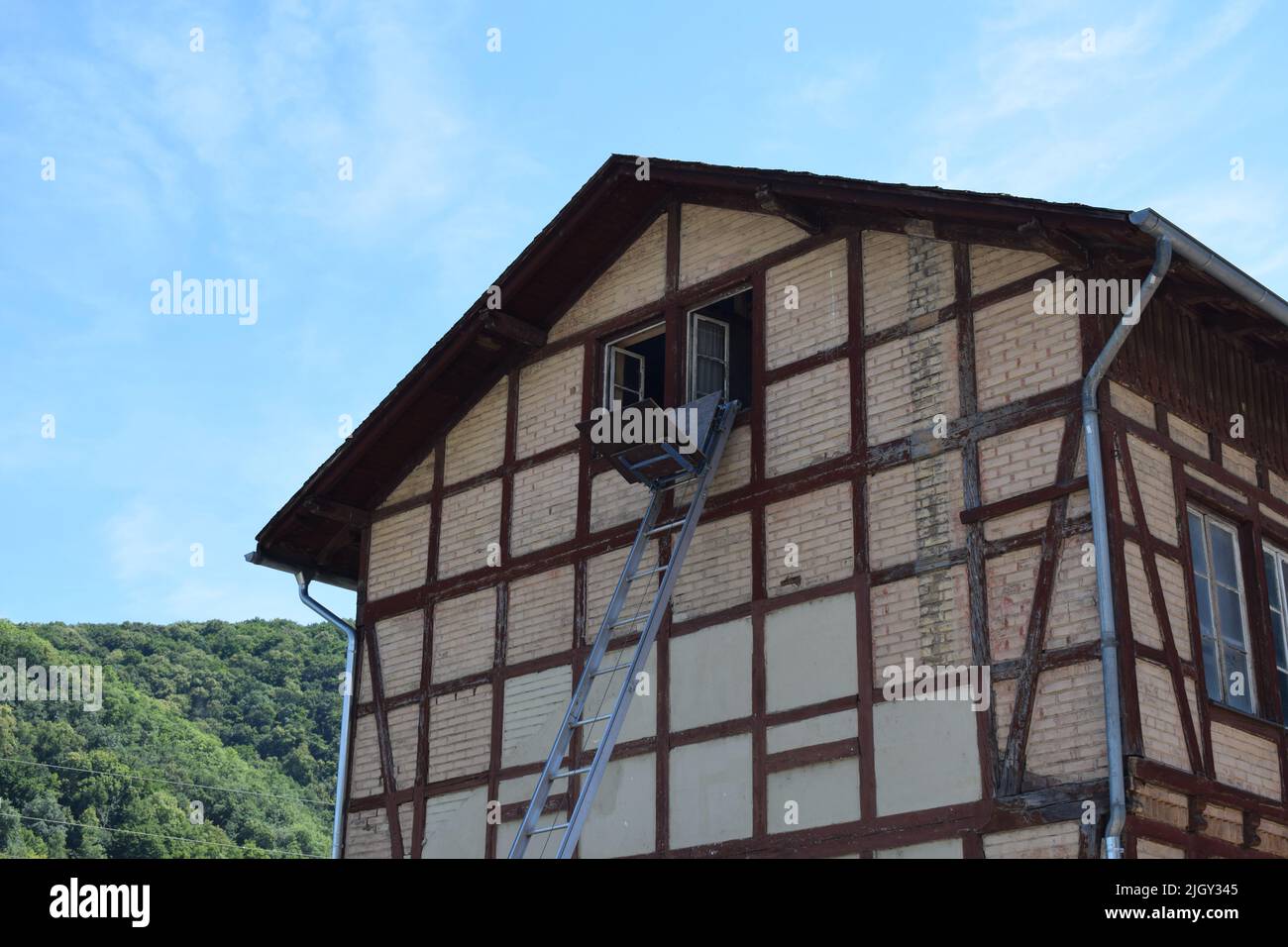 beautiful historic buildings in Winningen Stock Photo - Alamy