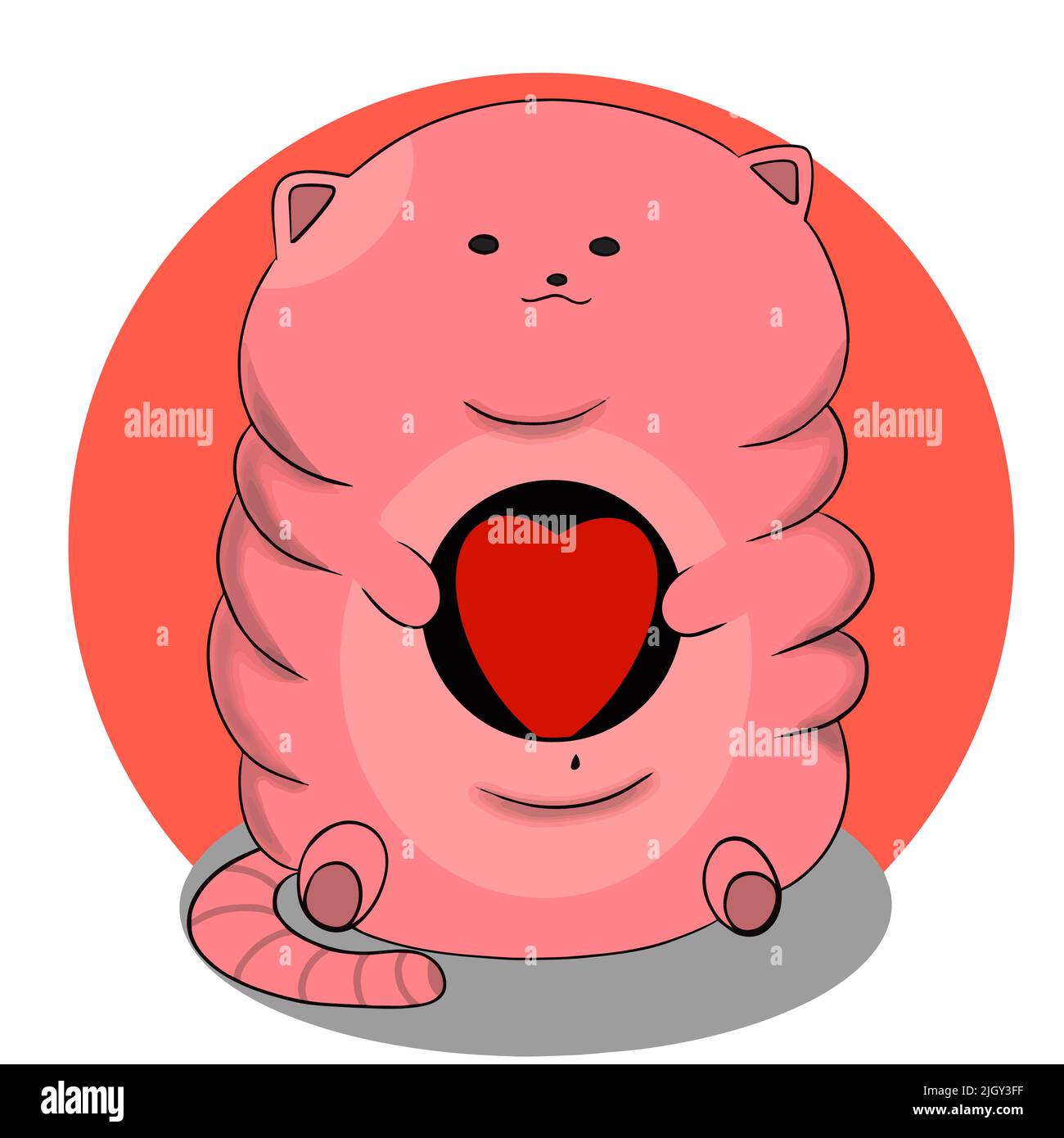 Tabby fat cat cartoon Cut Out Stock Images & Pictures - Alamy