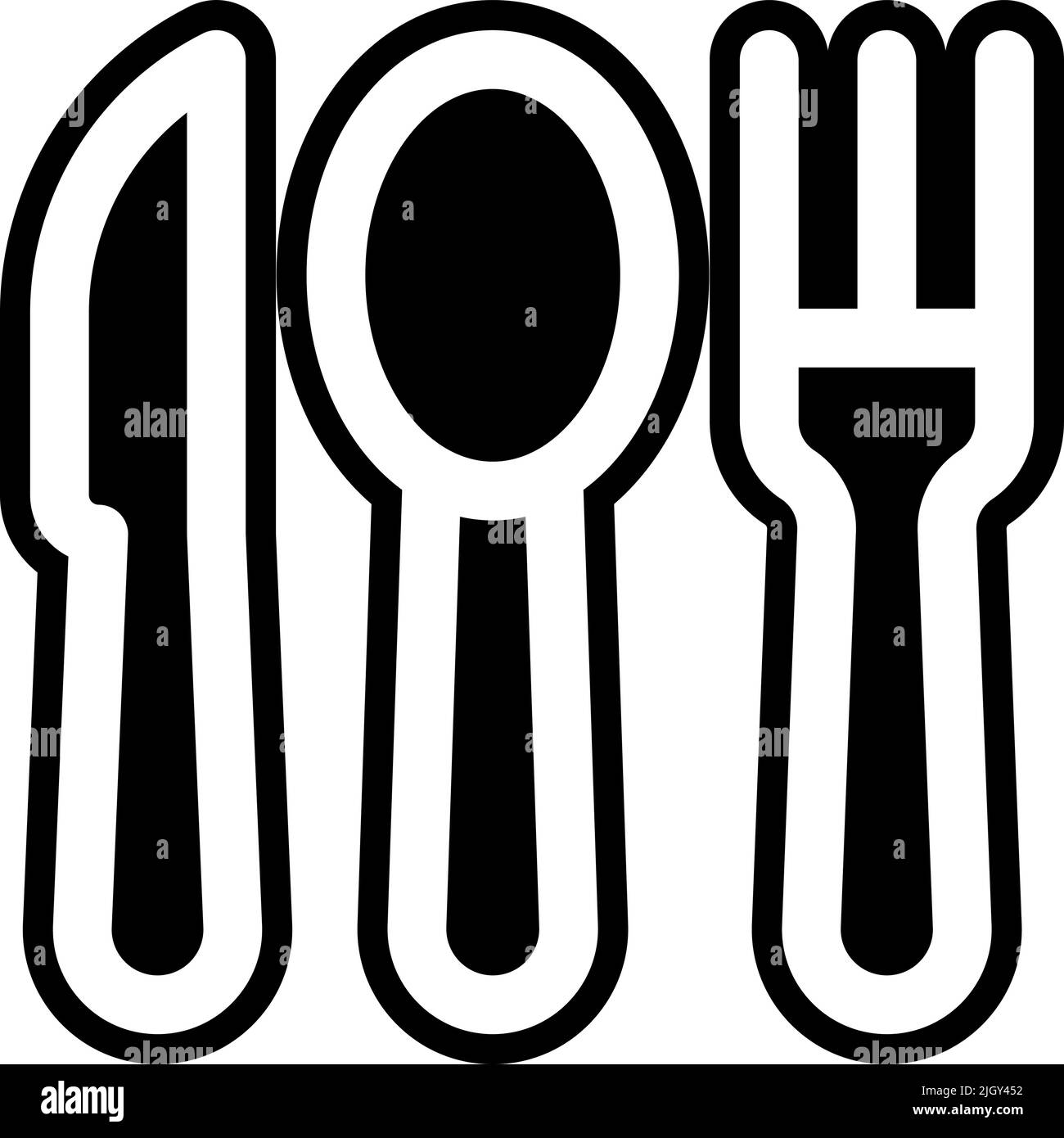 Disposable plastic cutlery Stock Vector Images - Alamy
