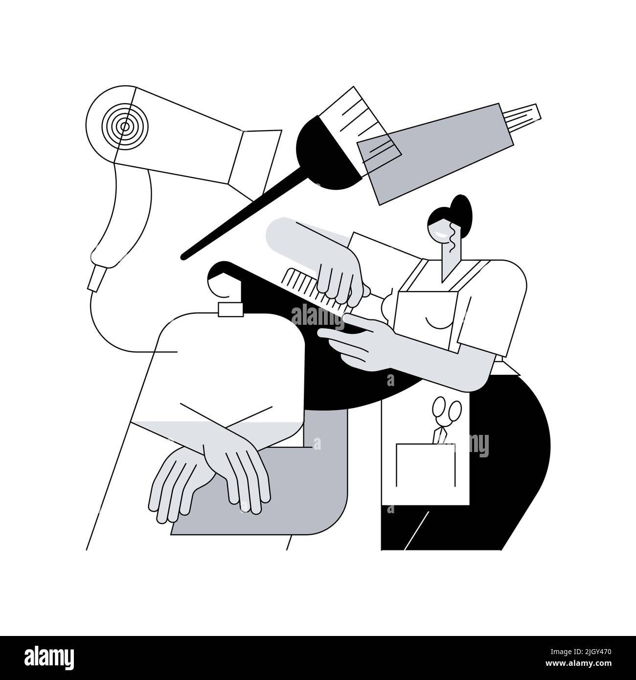 Hair salon abstract concept vector illustration. Hairdressing service ...