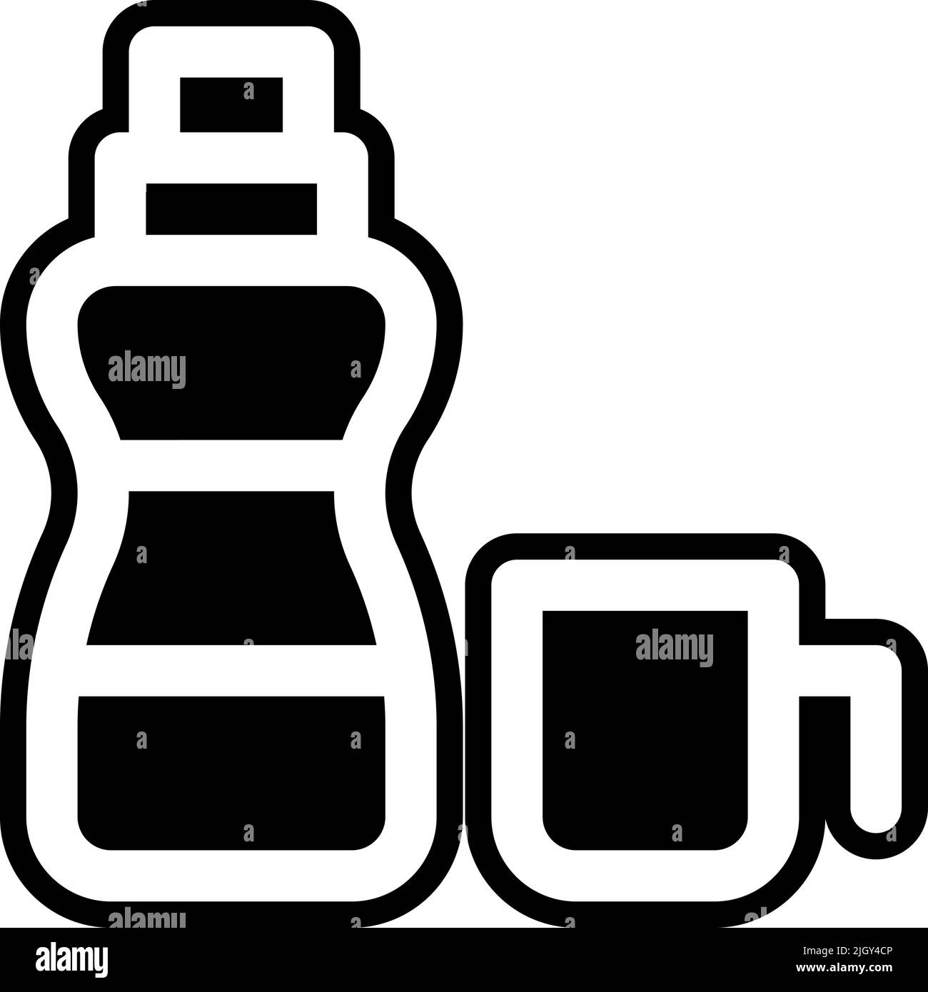 Thermos vacuum flask black Stock Vector Images - Alamy