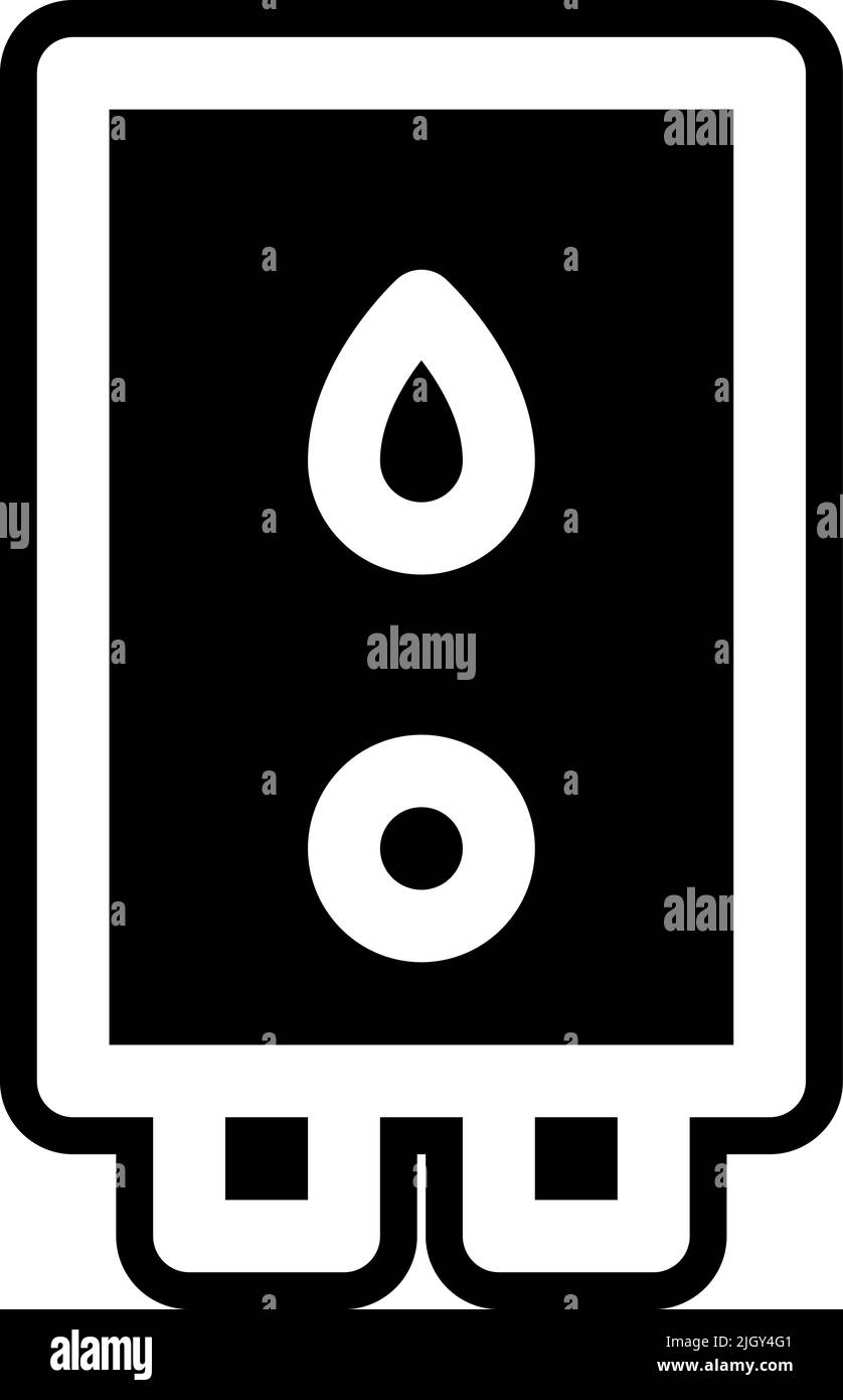Heater line icon object Black and White Stock Photos & Images - Alamy