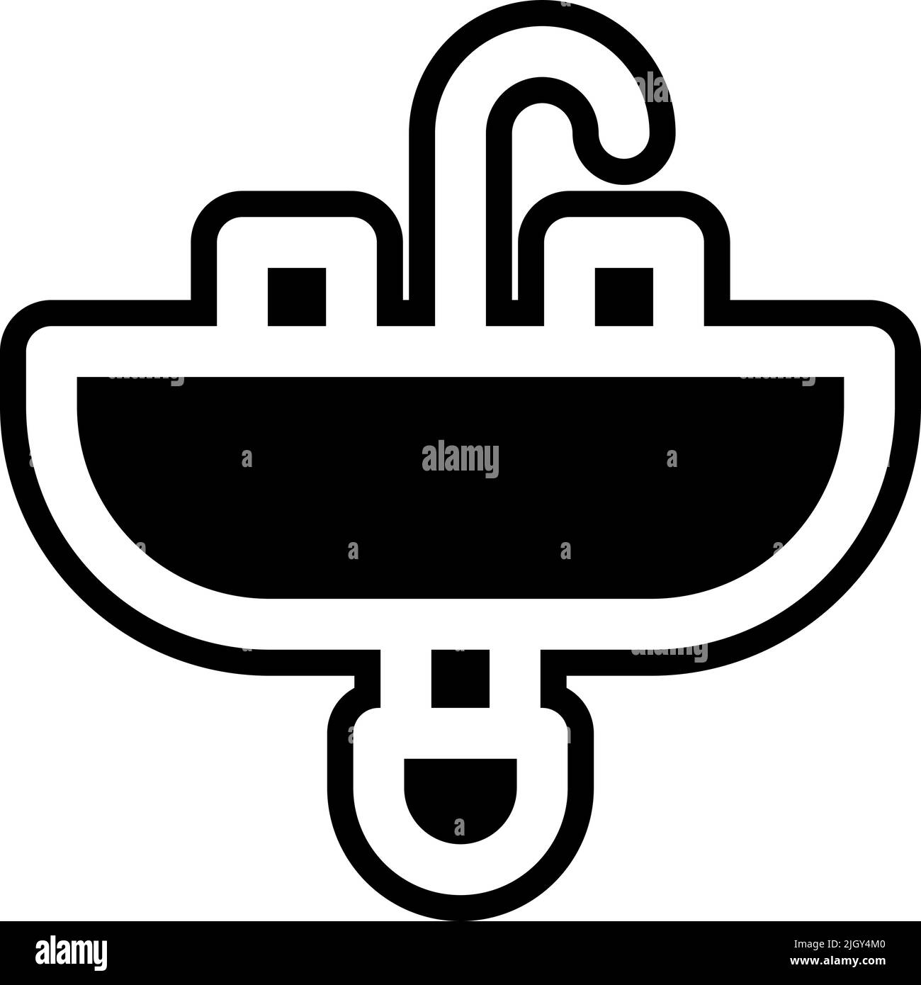 Sink icon set Black and White Stock Photos & Images - Alamy