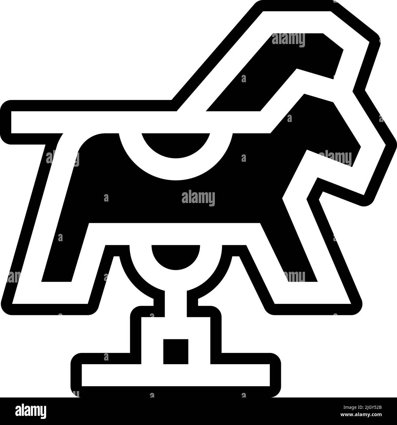 Playground spring swing horse icon Stock Vector Image & Art - Alamy