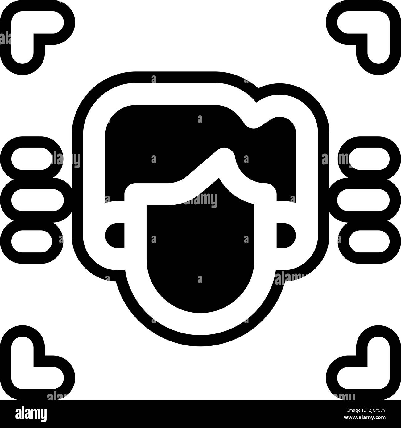 Protection and security face recognition icon Stock Vector Image & Art ...