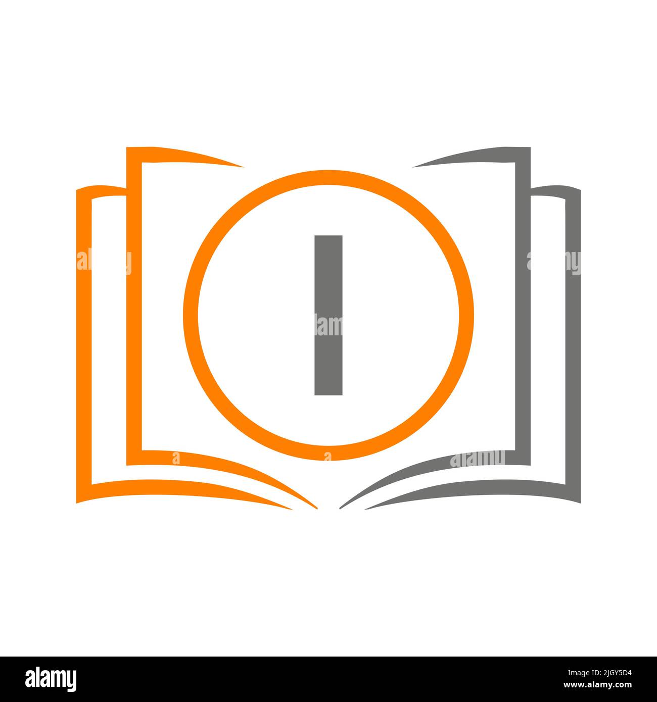 Education Logo On Letter I Template. Open Book Logo On I Letter ...