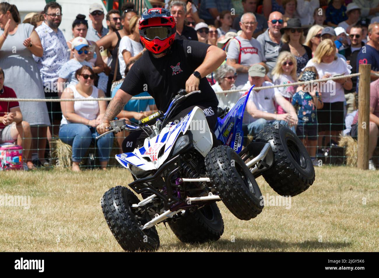 Stannage Stunt Team perform wheelies on quad bikes at the Tendring ...