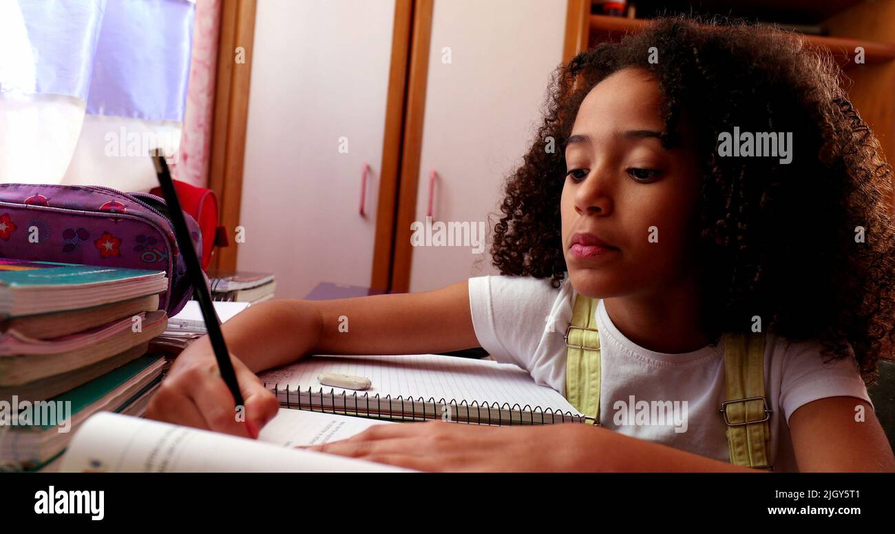 Child studying at home during quarantine Stock Photo - Alamy
