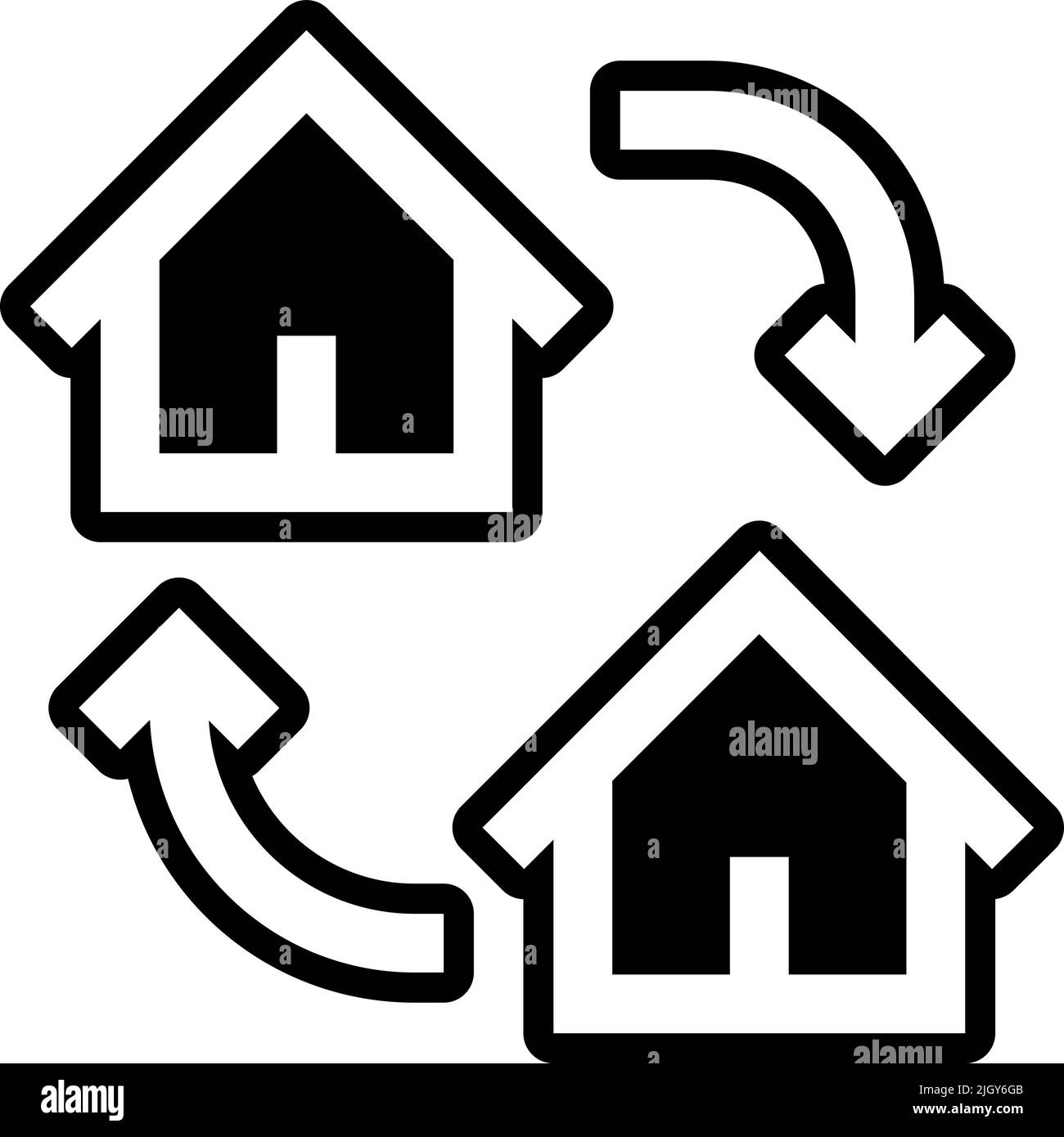 Real estate exchange icon Stock Vector Image & Art - Alamy