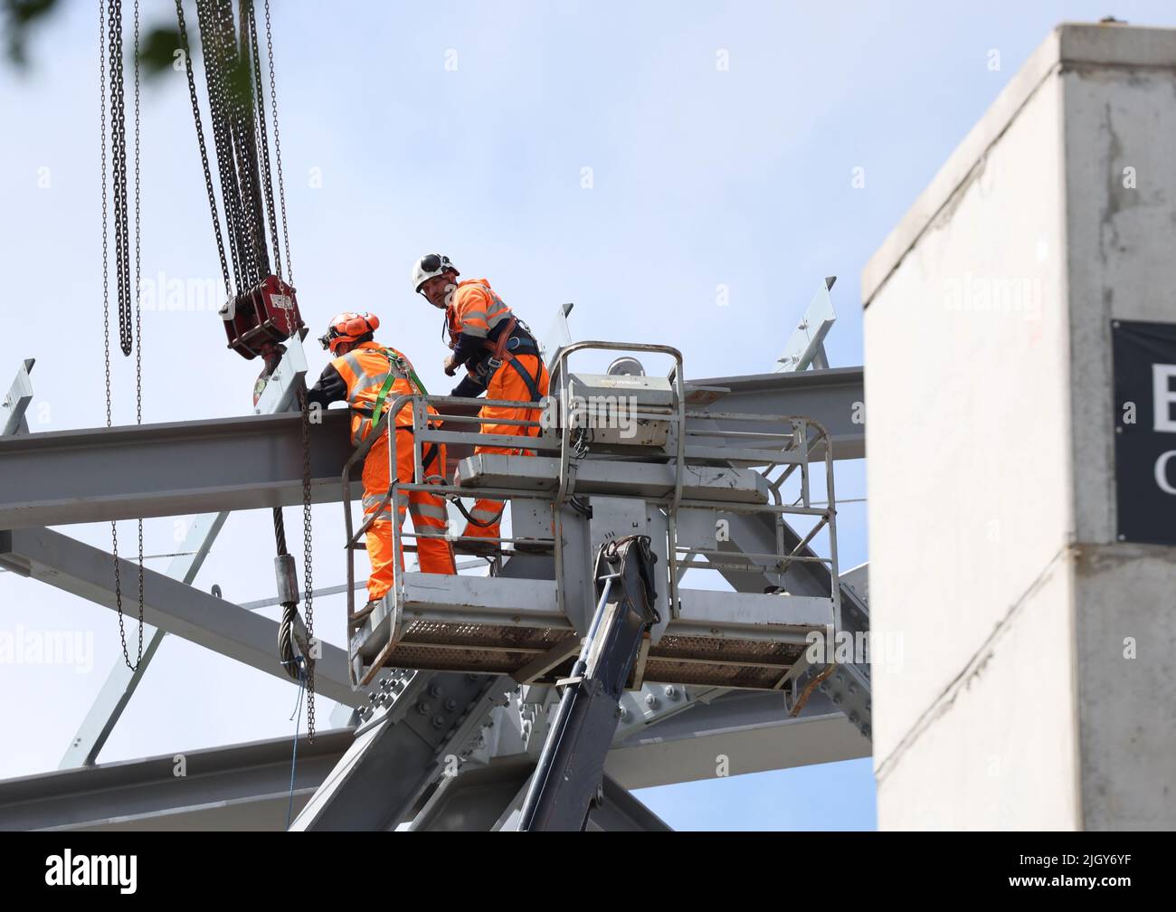 Anfield stand expansion Stock Photo - Alamy