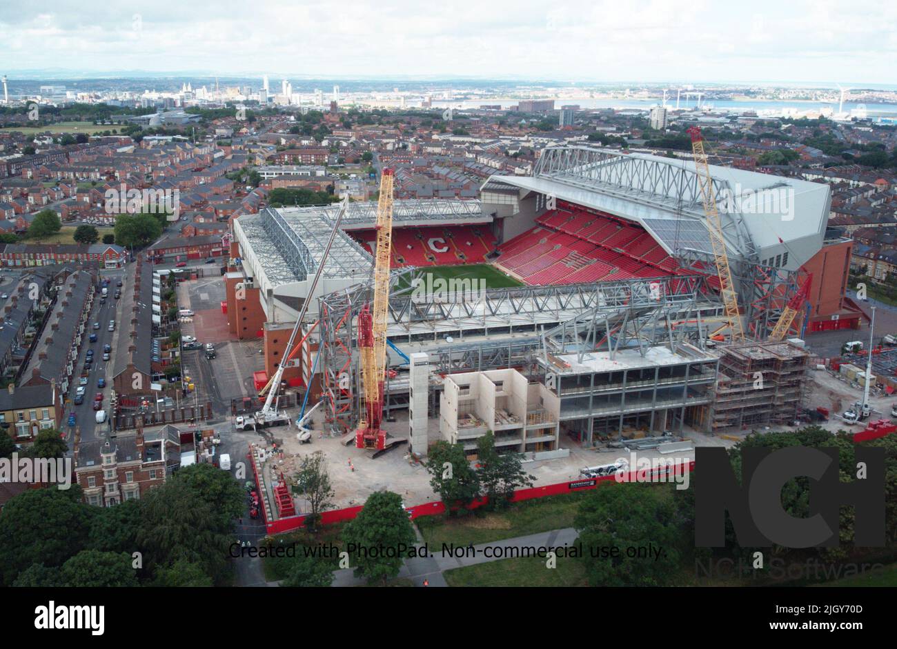 Anfield stand expansion Stock Photo - Alamy