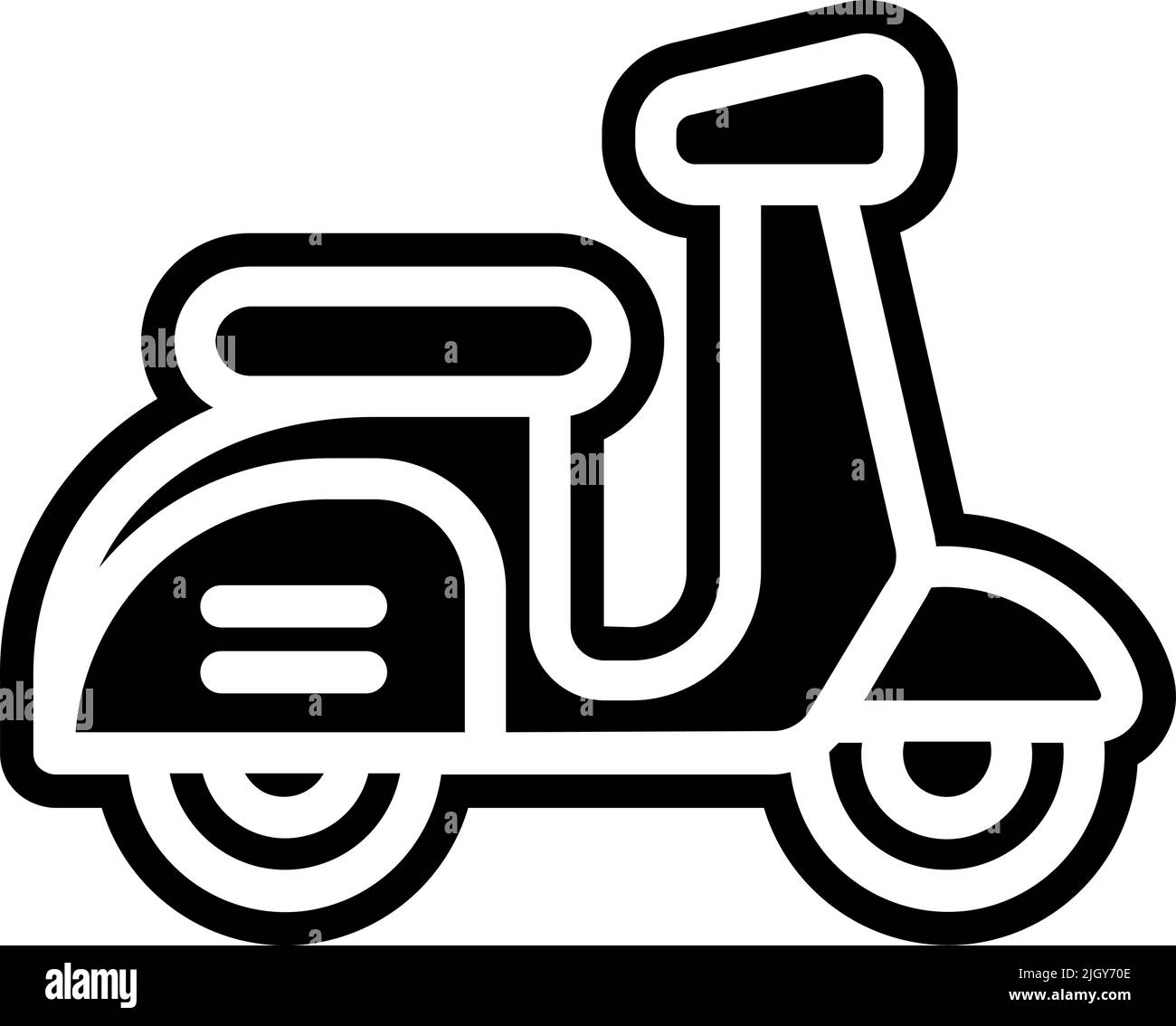 Scooter transport vehicle glyph Black and White Stock Photos & Images ...