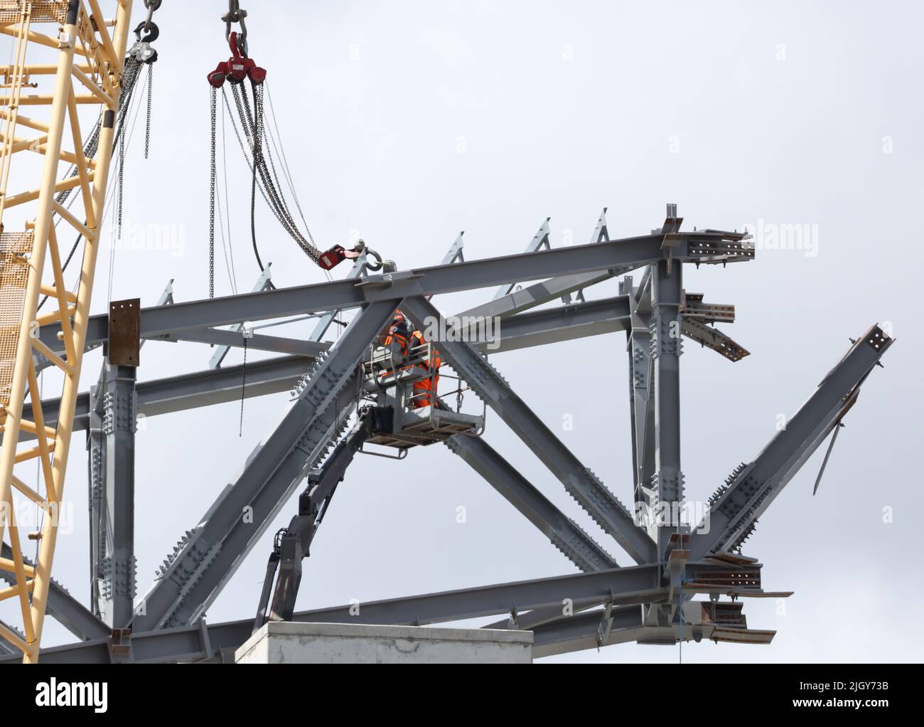 Anfield stand expansion Stock Photo - Alamy