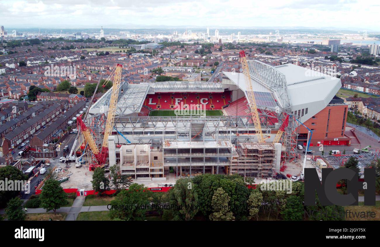 Anfield stand expansion Stock Photo - Alamy