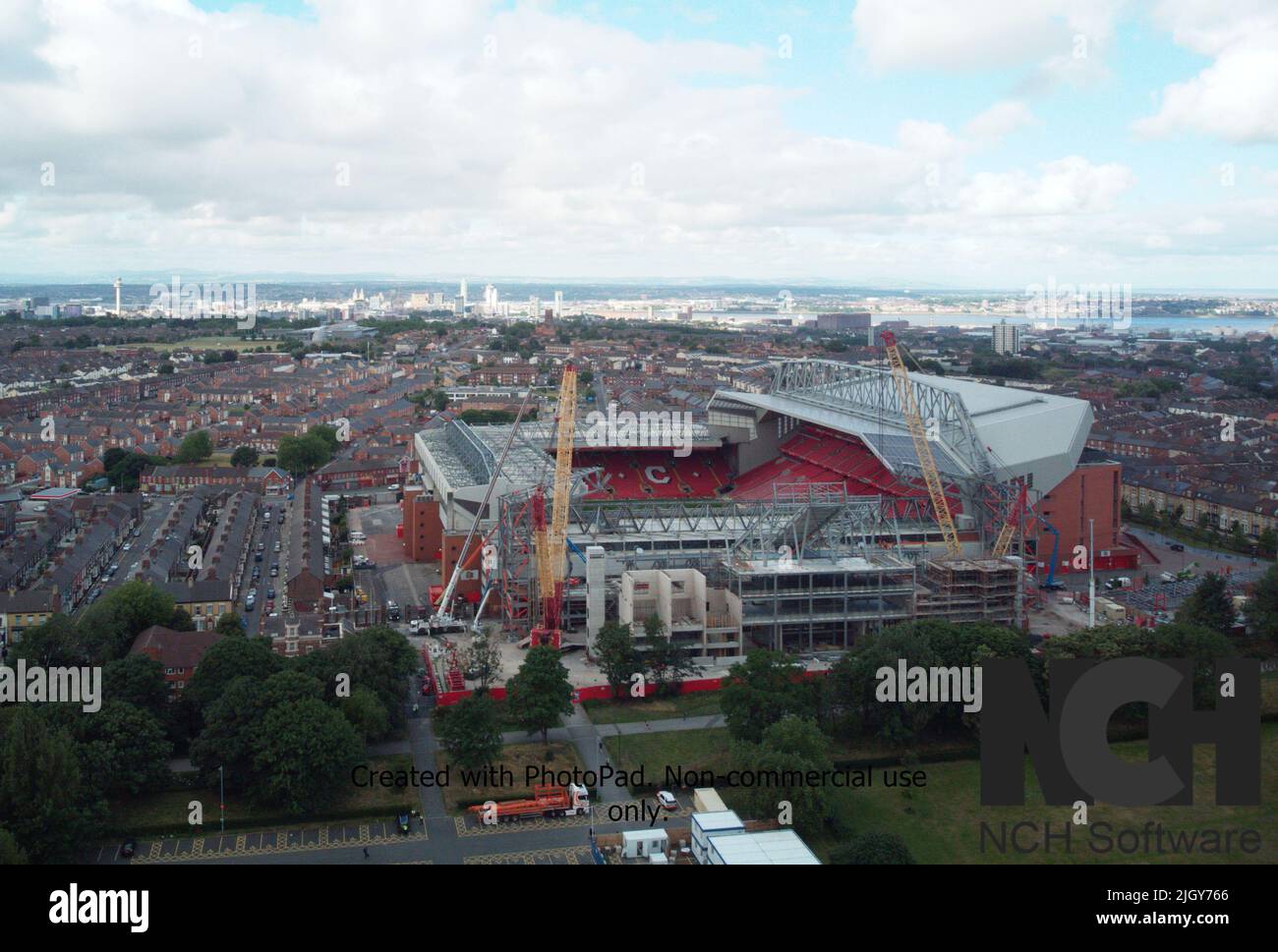Anfield stand expansion Stock Photo - Alamy