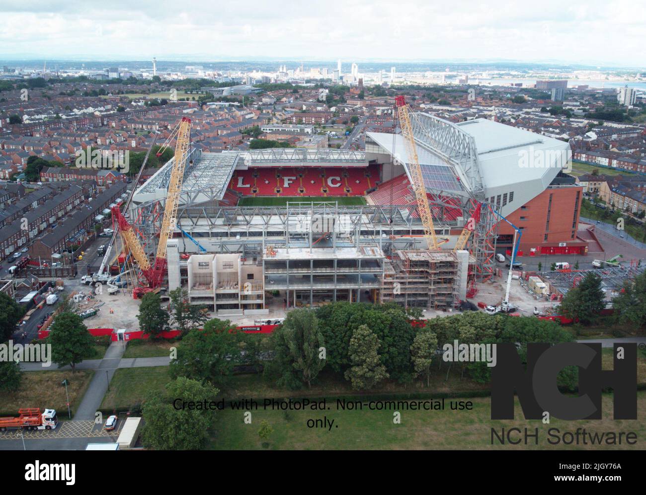 Anfield stand expansion Stock Photo - Alamy