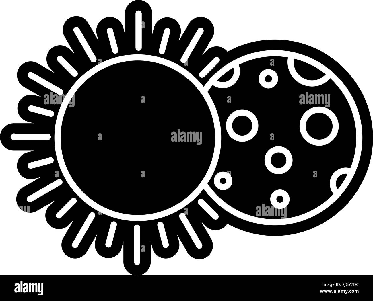 Sun moon space solar system eclipse Black and White Stock Photos ...