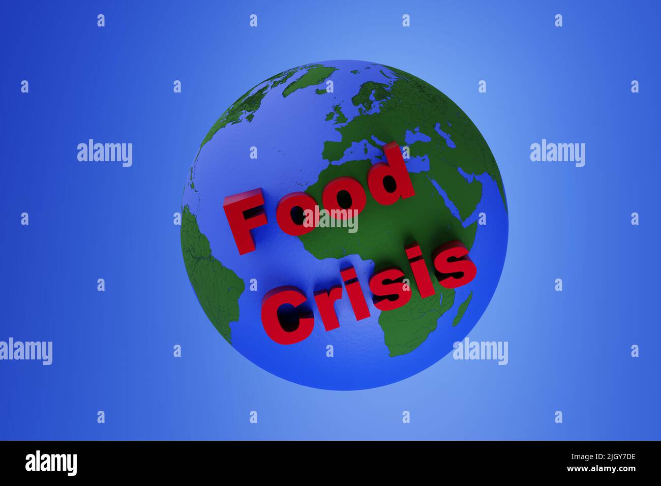 Globe with the inscription - food crisis. World hunger problem concept ...
