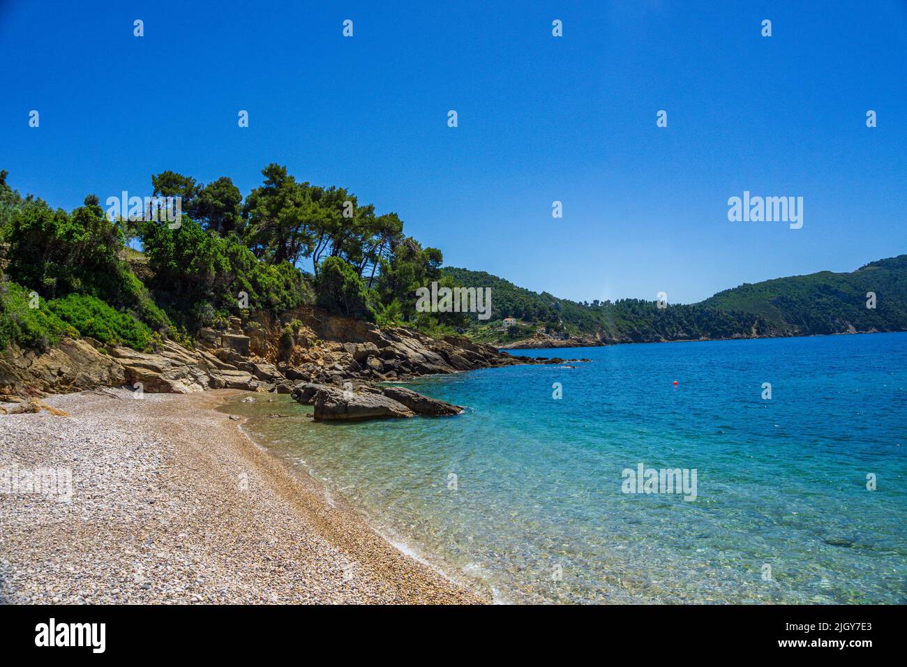 Beautiful natural scenery from Megali Ammos or large sand beach in ...
